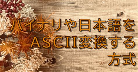バイナリや日本語をascii変換する方式 Kengoの気まぐれブログ