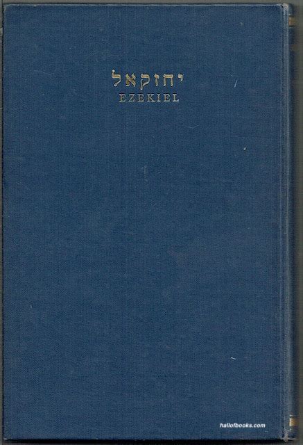 Ezekiel Hebrew Text And English Translation With An Introduction And