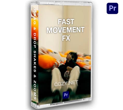 pr快速摇动放大缩小移动转场效果预设 fast movement fx cg资源网