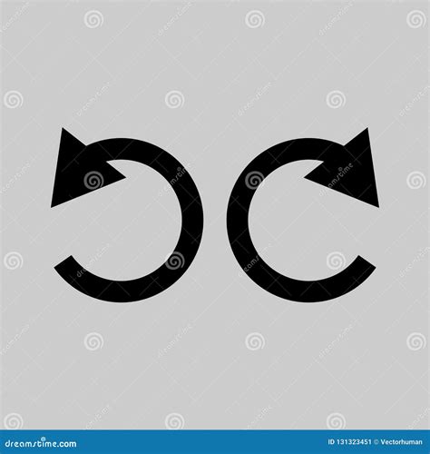 Undo And Redo Icon Stock Vector Illustration Of Black 131323451
