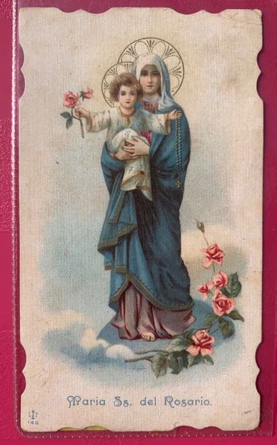 Santino Holy Card Maria Ss Del Rosario Rif 11393 Eur 1999