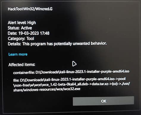 Anti Virus Windows Defender Picks Up Kali Linuxs Iso Is This Normal