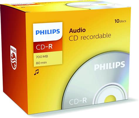 Philips Cd-R Audio 80Min Jewel Box Conf. 10 : Amazon.it: Informatica