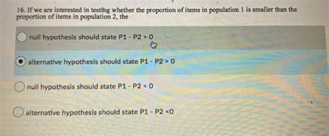 solved 16 if we are interested in testing whether the