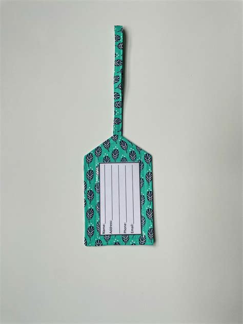 Luggage Tag Leaves Etsy