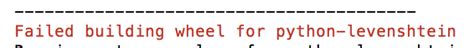 Unable To Install Python Levenshtein Package On Mac Using Python 36