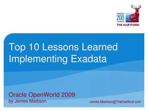 Ppt Top 10 Lessons Learned Implementing Exadata Powerpoint