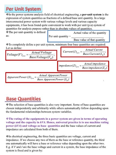 Per Unit System Pdf