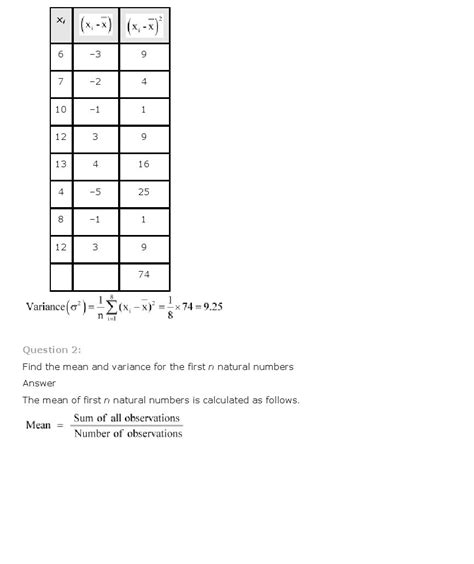 Statistics Class 11 Mathematics Ncert Solutions