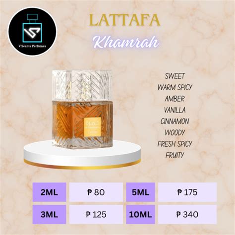 Lattafa Khamrah EDP Decant Angel Share Dupe Lazada PH