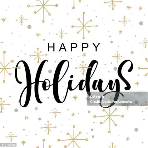 즐거운 휴일 보내세요 인사말 카드와 함께 서 예입니다 손으로 그려 초대 디자인 현대 브러쉬 글자를 손으로 즐거운 연말연시 되세요 문구에 대한 스톡 벡터 아트 및 기타 이미지