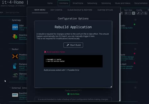 BUG Rebuild Of Dashy In ProxMox Cluster V LinuxTurnkey Docker With ZFS Storage Is