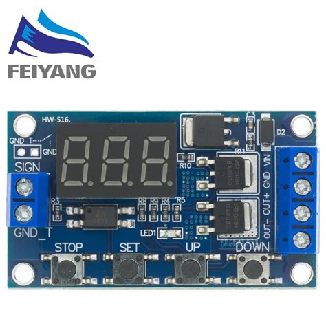 DC V V Dual MOS Tube LED Digital Time Delay Relay Trigger Cycle Timer Delay Switch Circuit
