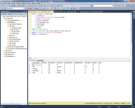 retrieving table metadata from sql server catalog views
