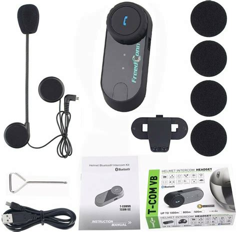 Freedconn T Com Vb Ενδοεπικοινωνία Μονή για Κράνος Μηχανής με Bluetooth 562 Skroutz Gr