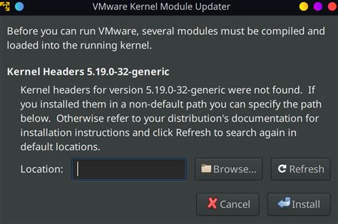 Can T Run VMWare Player Due To Kernel Headers
