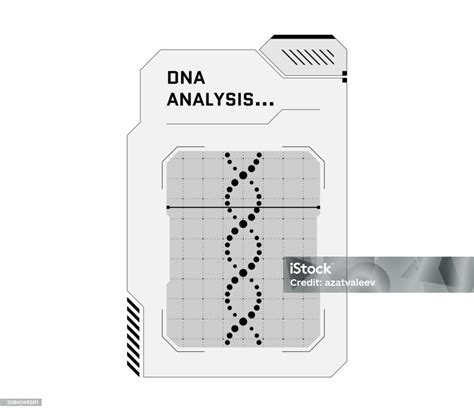 Dna Analysis Biometric Id Scan System Hud Concept User Verification Scanner And Person Identity