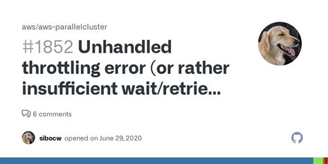 Unhandled Throttling Error Or Rather Insufficient Waitretries Causes Problem Initializing