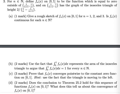 solved 2 consider fn x n xn a 3 marks find the