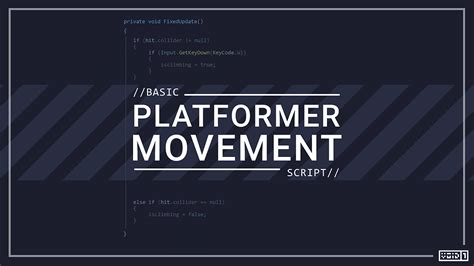 Basic Platformer Movement Script Void1 Gaming