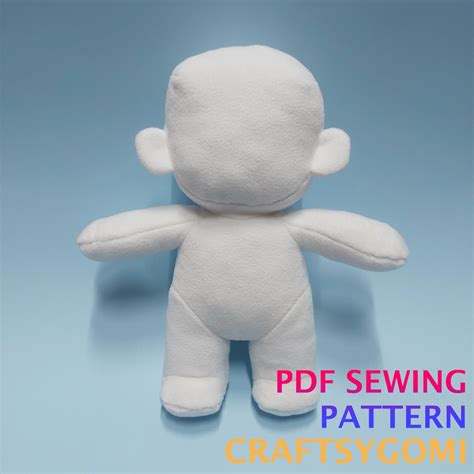 Chibi Human Plush Base Version 3 Standing Pdf Sewing Pattern Etsy