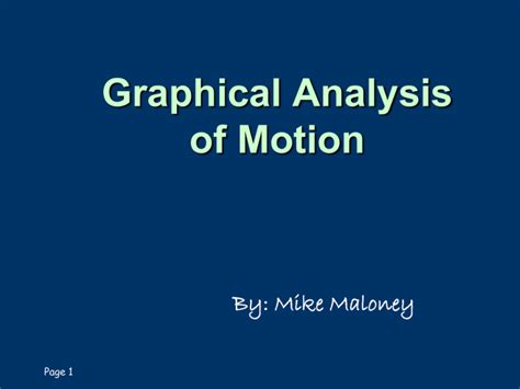 graphical analysis of motion physics presentation