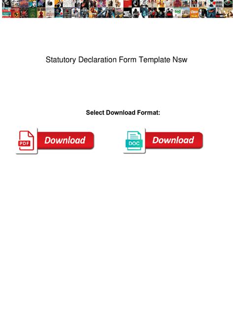 Fillable Online Statutory Declaration Form Template Nsw Statutory