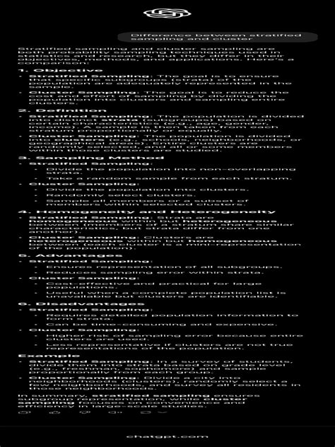 Stratified Vs Cluster Sampling Pdf