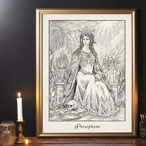 Persephone Queen Of The Underworld Drawing