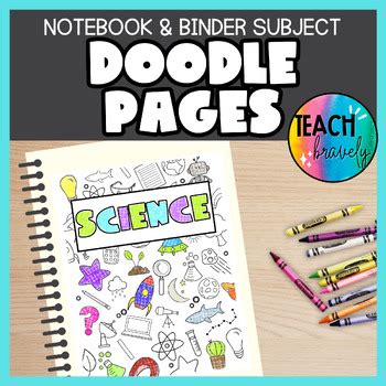 Notebook Binder Subject Doodle Pages For Babes Coloring By TeachBravely