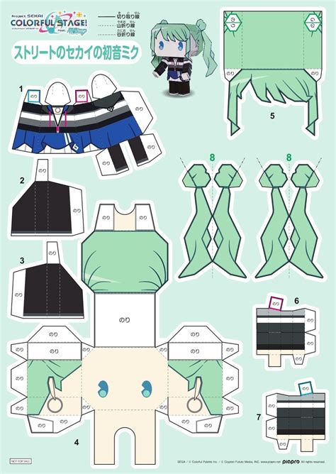 Pin On Hatsune Miku Color Stage Paper Doll Printable Templates Paper