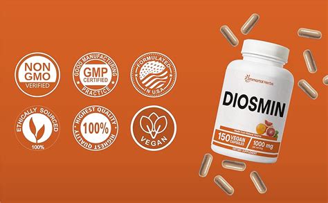 Immortal Herbs Pure Diosmin 1000mg Complex Formula 150