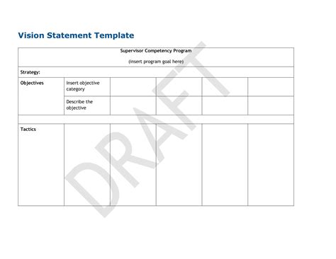 Free Printable Vision Statement Templates [word Pdf] Examples