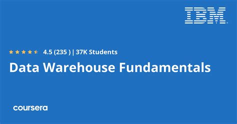 Data Warehouse Fundamentals Coursera