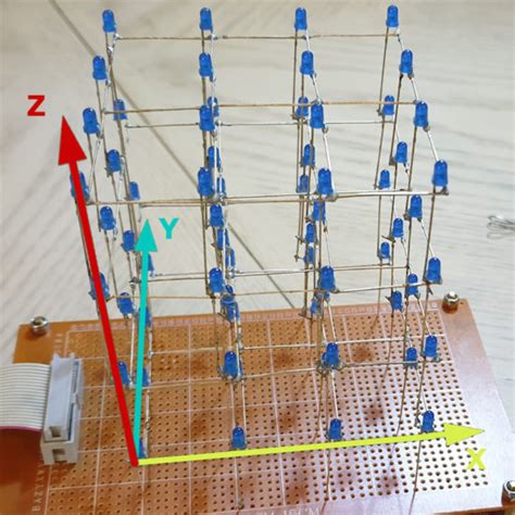 4x4x4 Led Cube With Arduino Pro Mini Atmega328 Avr Microcontroller
