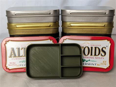 Altoid Tin Inserts 1 Large Plus 3 Small Compartment Organizer Tray
