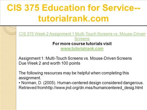 CIS 375 Education For Service Tutorialrank Com Ppt Download