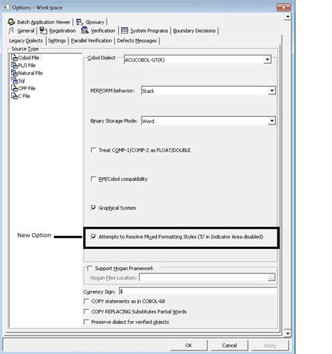 Is It Possible To Have Mixed Format Cobol Programs In A Workspace