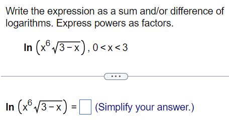 Solved Write The Expression As A Sum And Or Difference Of Chegg Com