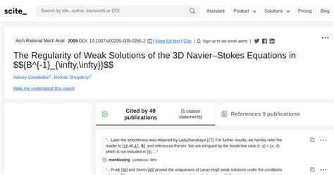The Regularity Of Weak Solutions Of The 3d Navier Stokes Equations In {b { 1} { Infty Infty}}