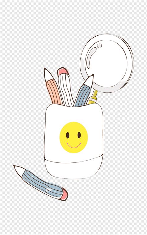 종이 필통 스티커 펜 케이스 연필 식품 얼굴 Png Pngwing