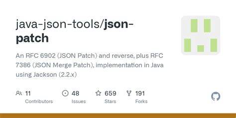 Github Java Json Toolsjson Patch An Rfc 6902 Json Patch And Reverse Plus Rfc 7386 Json