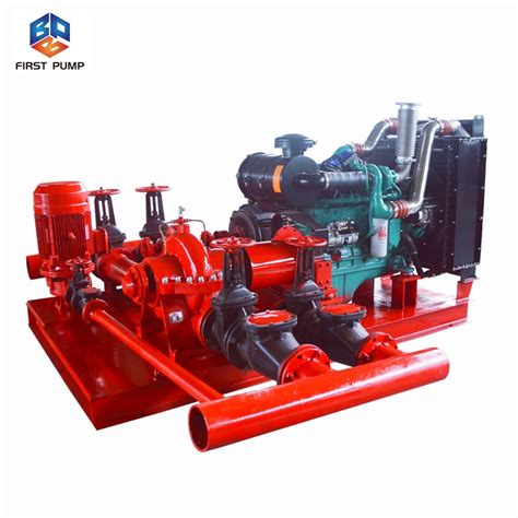 High Flow Centrifugal Fire Pump 1500 Gpm Electric Driven 250 Hp Diesel
