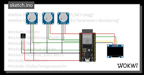 EV Parameters Monitoring Wokwi ESP STM Arduino Simulator