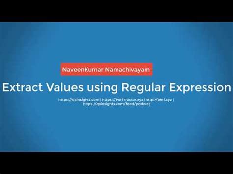 Learn LoadRunner Series 21 Extract Values Using Regular Expression