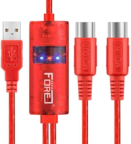 Fore Midi To Usb Interface Midi Cable Adapter With Input