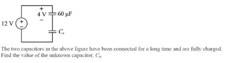 Solved The Two Capacitors In The Above Figure Have Been Chegg Com