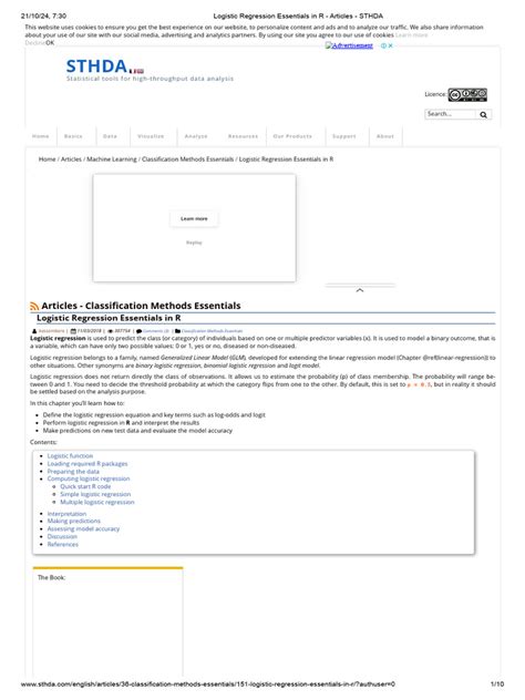 Logistic Regression In R Guide Pdf Logistic Regression Regression Analysis