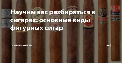 Научим вас разбираться в сигарах: основные виды фигурных сигар | Cigars ...