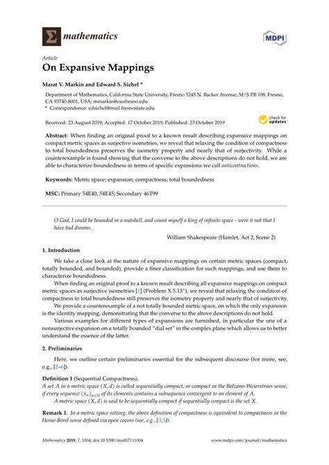 Pdf On Expansive Mappings